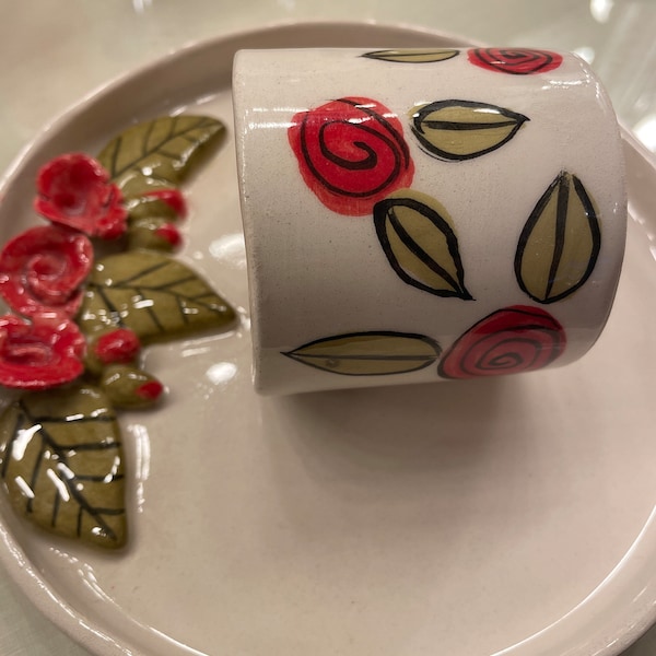 Handmade Ceramic Strawberry Shortcake Cup and Teapot: Pink Bliss With ...
