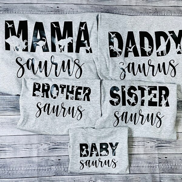 Family Saurus Svg, Mama Saurus Svg, Dinosaur Family Svg, Matching ...