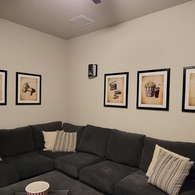Theater Wall Art Set of 4 Movie Theater Decor Theater Lover Gift and ...