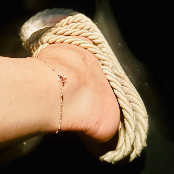 Dragonfly Gold Anklet for Women, Handmade Jewelry, Personalized ...