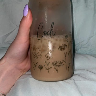 Personalized Nurse Cup Floral Stethoscope Glass Tumbler Nurse Iced ...