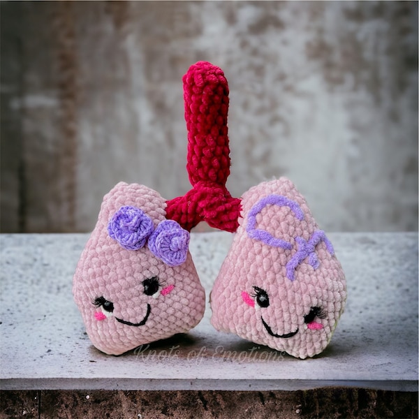Anatomical Lungs Crochet Pattern! PATTERN ONLY Instant DOWNLOAD ...