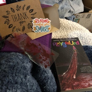 Laminated Bloody Acrylic Paint Bookmark Customizable Red and Black ...