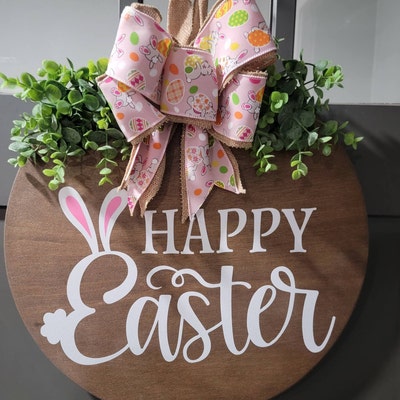 Easter Front Door Decor Happy Easter Easter Decor Easter Wreath Easter ...