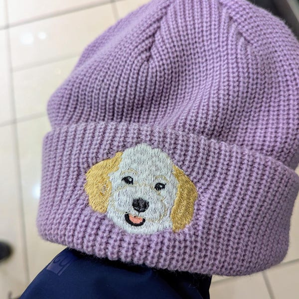 Put Your Pet on a Baseball Cap, Custom Embroidered Dog Portrait Cap ...