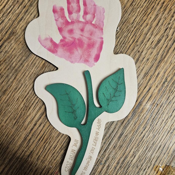 Flower Handprint Art Craft Mother's Day Keepsake Gift From Child First ...