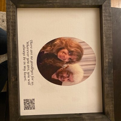 Voice Recording Gift, Qr Code Sign, Sympathy Gift, Soundwave With Photo ...