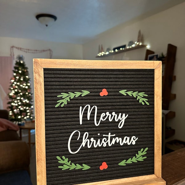 Mistletoe Letter Board Icons| Christmas Wreath| Mistletoe Wreath ...