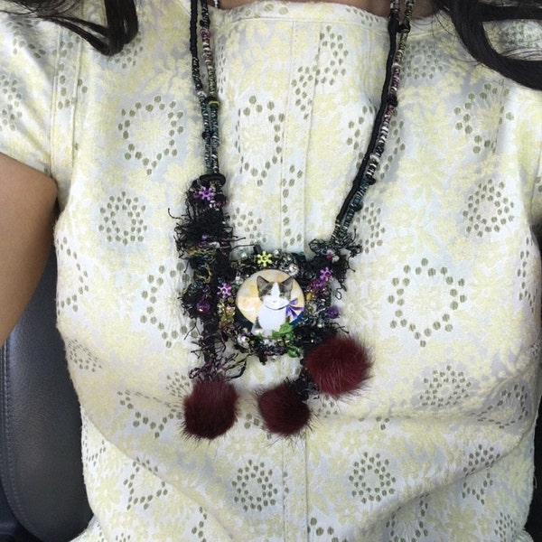 Victorian Ruffle Hand Beaded Collage Wrist Cuff Manually Stitched ...