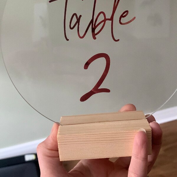 Table Number Sticker, Elegant Wedding Reception Vinyl Decal Numbers ...