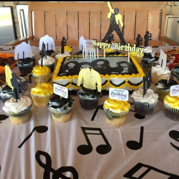 Freddie Mercury Cake Topper, Queen Rock Band, Party Decorations - Etsy