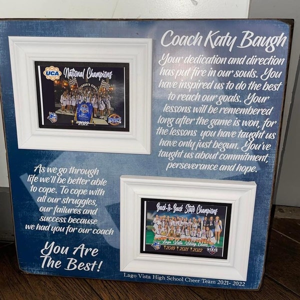 Coaches Gift, Coach Thank You, Frame, Soccer Coach, Baseball Coach ...