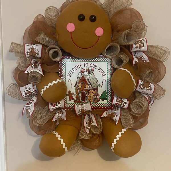 Christmas Gingerbread Sign, Gingerbread Sign, Welcome to Our Home ...