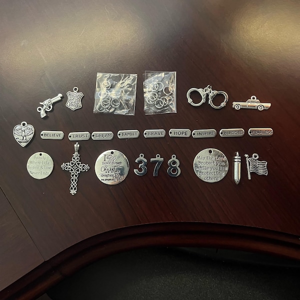 Police Charms, Police Officer, Policeman, Law Enforcement, Silvertone ...