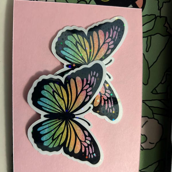 LPS Holographic Sticker | Waterproof Vinyl Laptop Decals | Pet Cat Dog ...