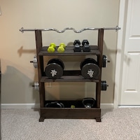 Top-selling Elegance 4-tier Wooden Fitness Weight Rack for Discerning ...