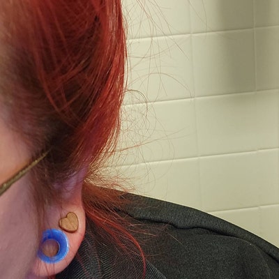 Stone Ear Tunnel Opalite Double Flare Concave Organic Stone - Etsy