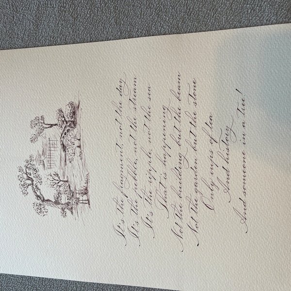 Custom Calligraphy Service Handwritten Thank You Card Gift to Say Thank ...