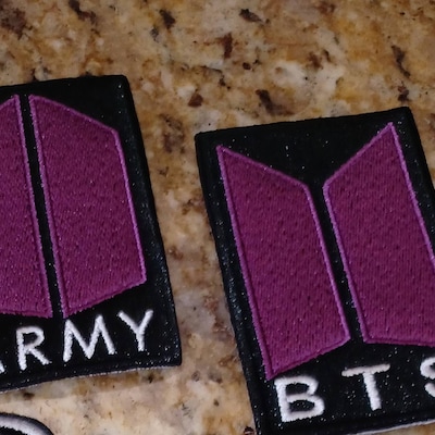 Bts and Army Logo Embroidered Patches, Iron / Sew on Patches, Kpop ...