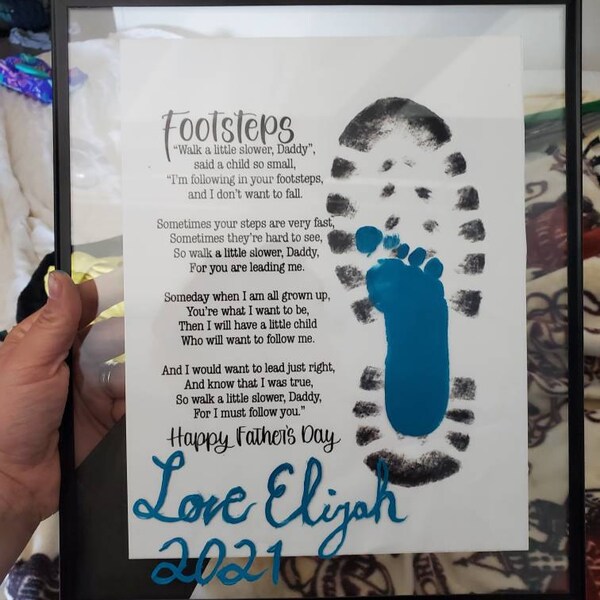 Fathers Day Footprint Craft, Following in Your Footsteps, DIY Craft ...