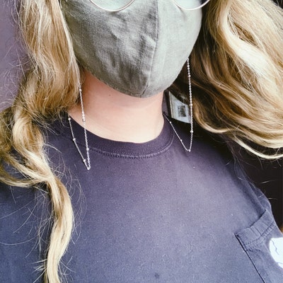 UK SELLER Face Mask Necklace Chain 18ct Gold Plated Face - Etsy