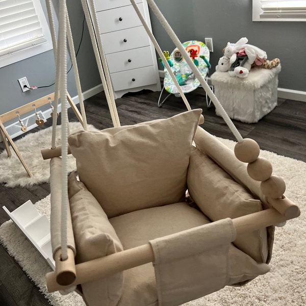 Twin's Nutmeg Baby Swing Indoor, Twin's First Birthday Gift, Twin's ...
