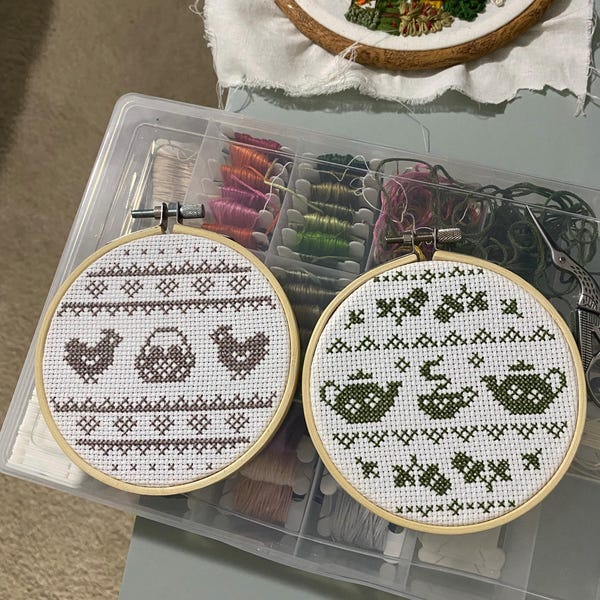 Snowflakes Cross Stitch Patterns, Christmas Cross Stitch Patterns, Mini ...