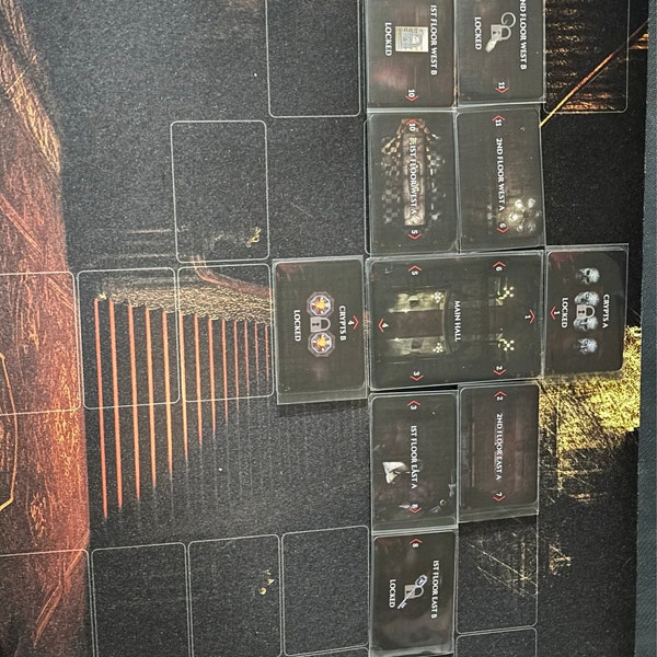 Resident Evil Board Game Mansion Map - Neoprene Mat - Playmat - Etsy