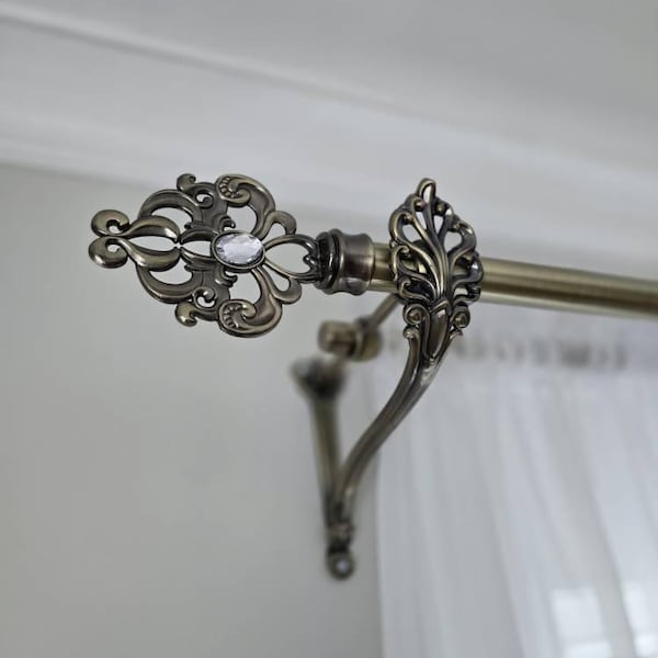 Gold Double Twist Rod Luxury Twisted Rod Heavy Duty Handmade Crystal ...