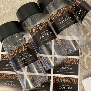 Zam Zam Sticker, Zam Zam Water, Zam Zam Water Bottle Sticker, Favour ...