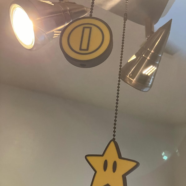 Mario Ceiling Fan Pull | Mario Bedroom | Super Home Decor | Super Star ...