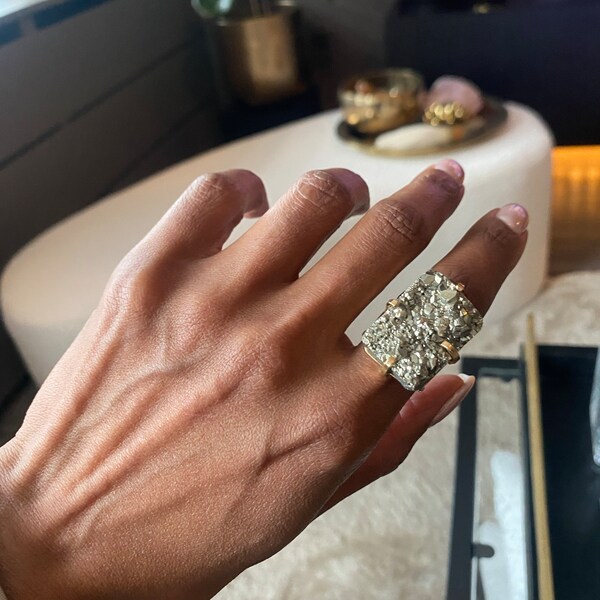 Rose Quartz Ring,raw Rose Quartz Ring,large Rose Quartz Ring,silver ...