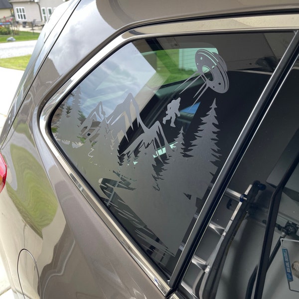 UFO Cow Beaming Down Vinyl Decal – Compatible With Forester-style ...