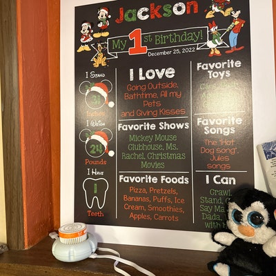 ANY AGE Editable Car Chalkboard Poster Milestone Chart Printable 20x30 ...