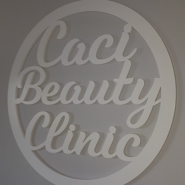 Personalized Wooden Wedding Signs With Names, White Wedding Sign Round ...