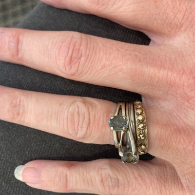 BEADED ROMAN RING 2 Thin Bronze Ring Mens or Womens Bronze - Etsy