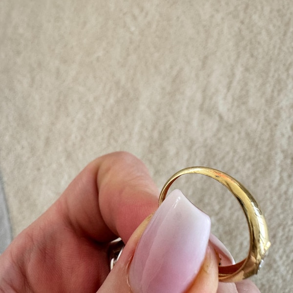 Bezel Dome Ring, 14k Solid Gold Chunky Statement Ring, East West Bubble Ring, Bold Pinky Ring ...