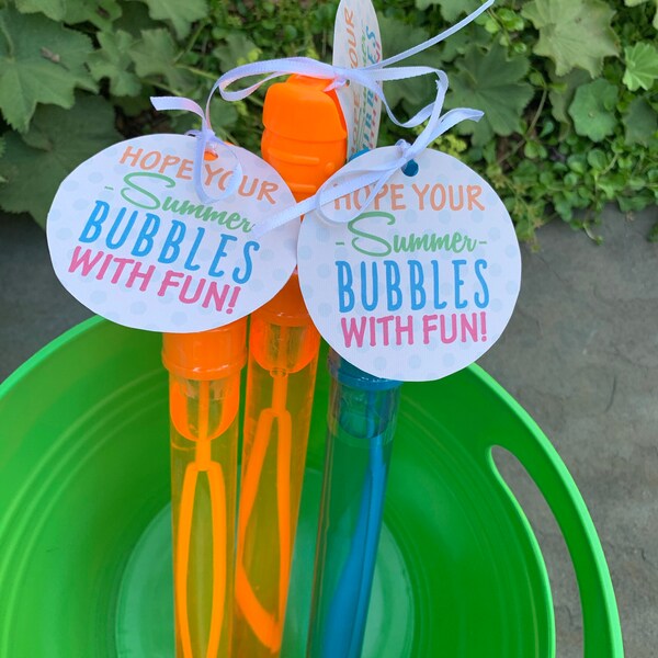 Instant Download PRINTABLE - EDITABLE - DIY - Bubble Favor Tags - "hope ...