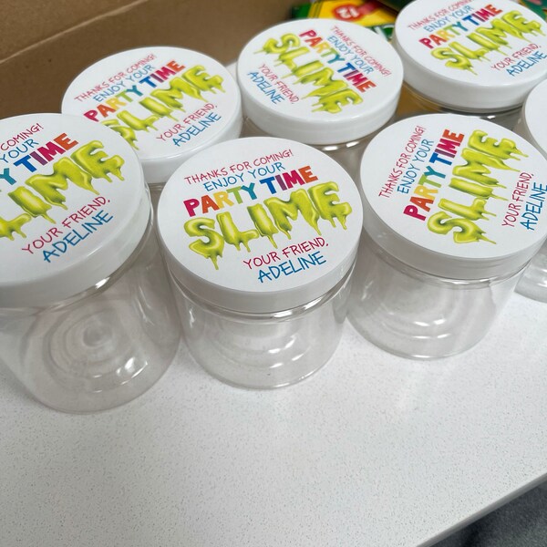 Slime Stickers, Slime Party, Slime Favors, Personalized Stickers ...