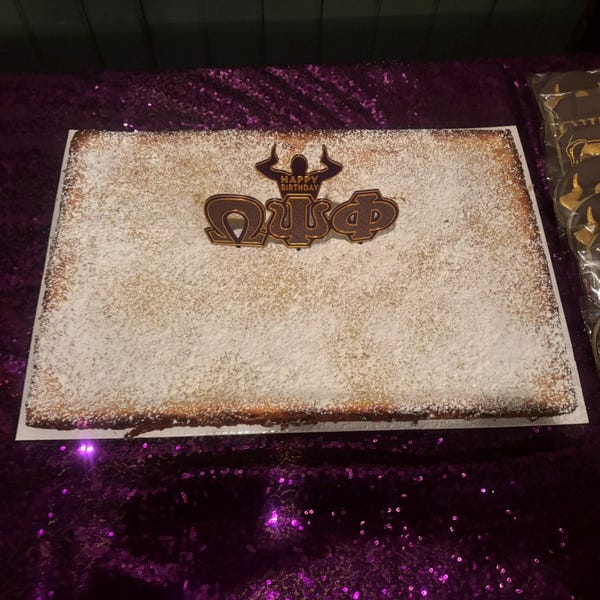 Massively OWT - "omega Psi Phi" Desktop Bright Gold Show Piece With 2 ...