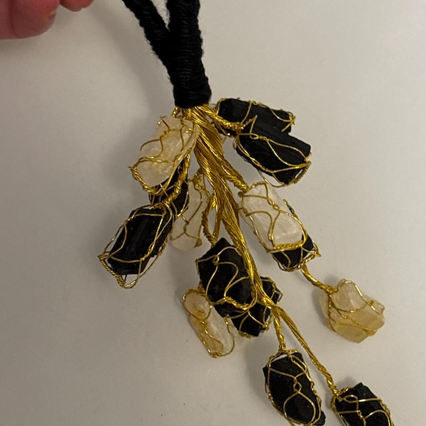 Black Tourmaline and Selenite - Money and Evil Eye Protection-black ...