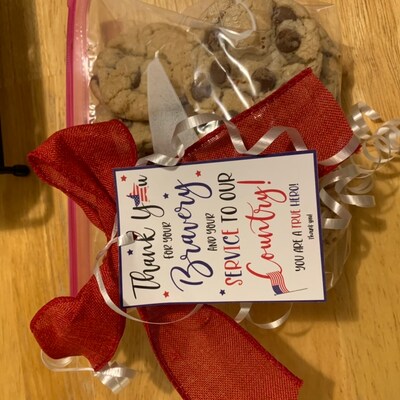 Printable/editable Veteran's Day Gift Tag, Thank You for Your Service ...