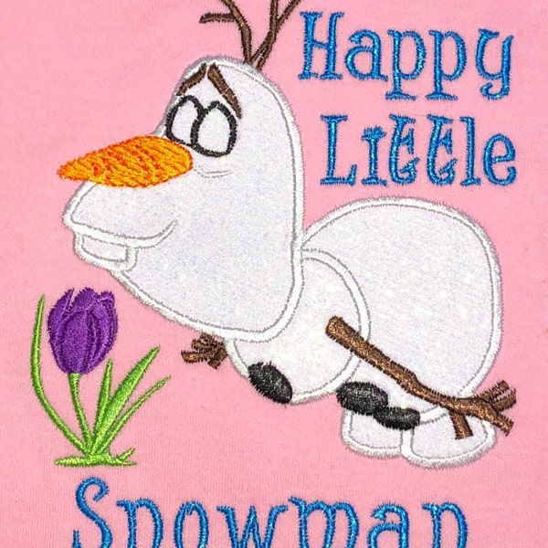 Olaf From Frozen 2 With the Flowers Digital Embroidery Machine Applique ...