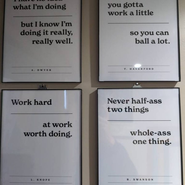 The Office Art Set, Quote Prints Set of 3 Quote Printables Office Decor ...