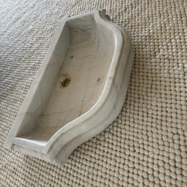 Marble Small Sink for Minimal Bathroom Decor Powder Room Sink Best ...