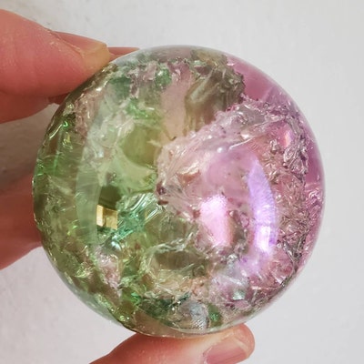 Pink Carnation Resin Sphere With Light Base Resin - Etsy