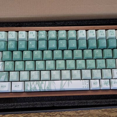 131keys Black Marble Theme Keycap Set,side Print Backlit Keycap,cherry ...