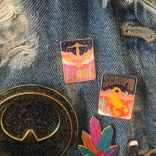 Libra Enamel Pin - Etsy