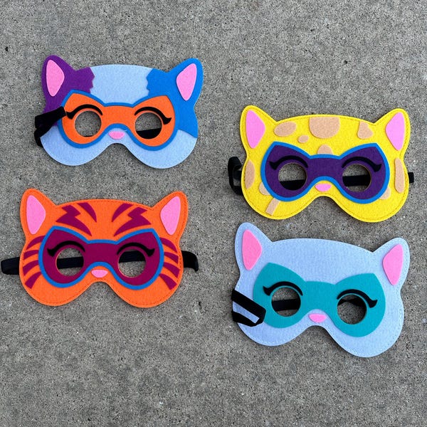 Party Pack!you Pick Numbers! Kitties Masks,kids Super Hero Masks ...