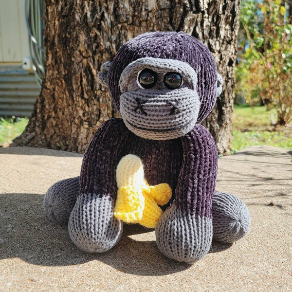 Baby Gorilla - Circular Knitting Machine Pdf Pattern - Sentro Addi ...